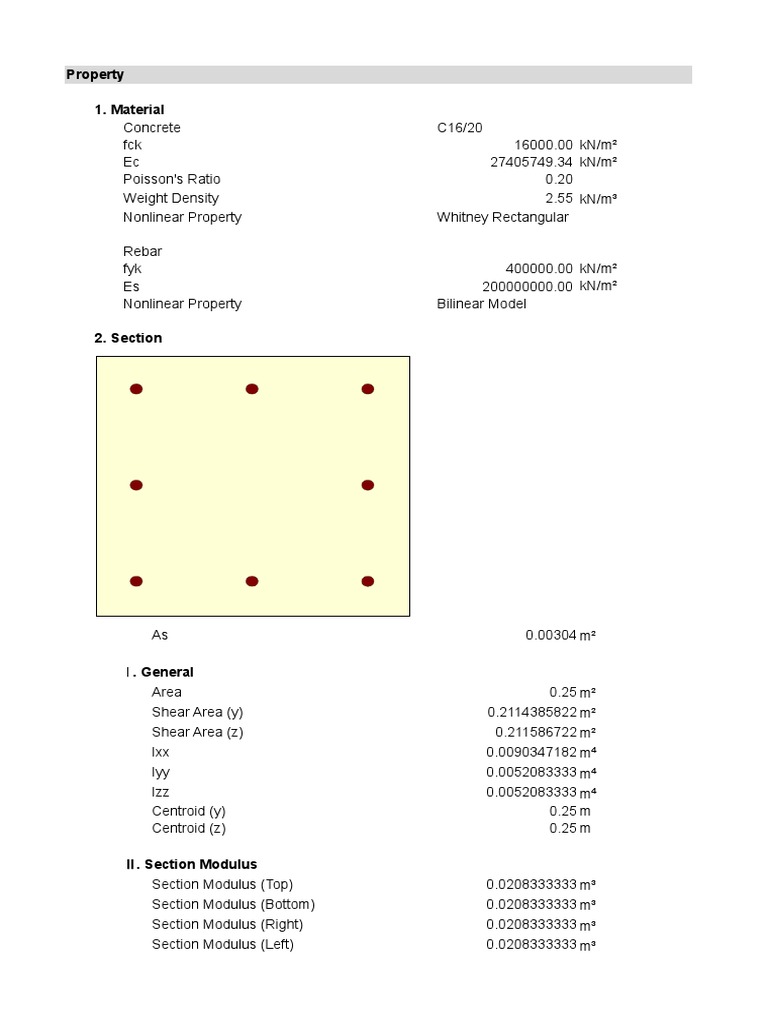 Concrete Section Properties | PDF