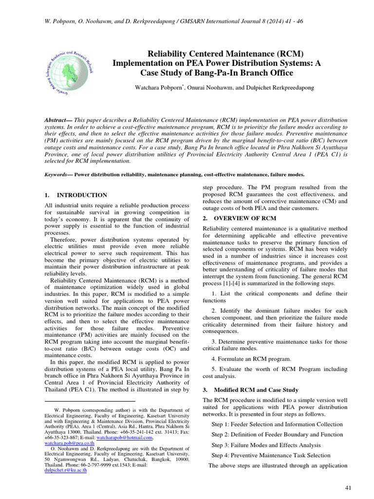Reliability Centered Maintenance (RCM) | PDF | Reliability Engineering | Engineering