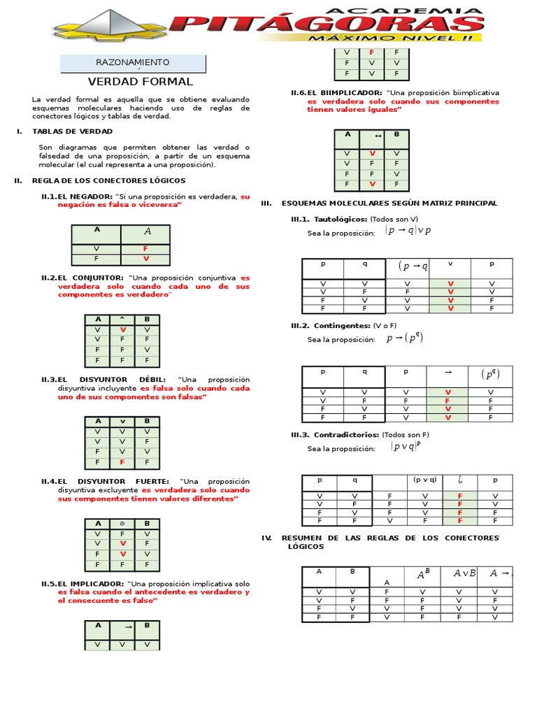 Verdad Formal | PDF | Proposición | Expresiones lógicas
