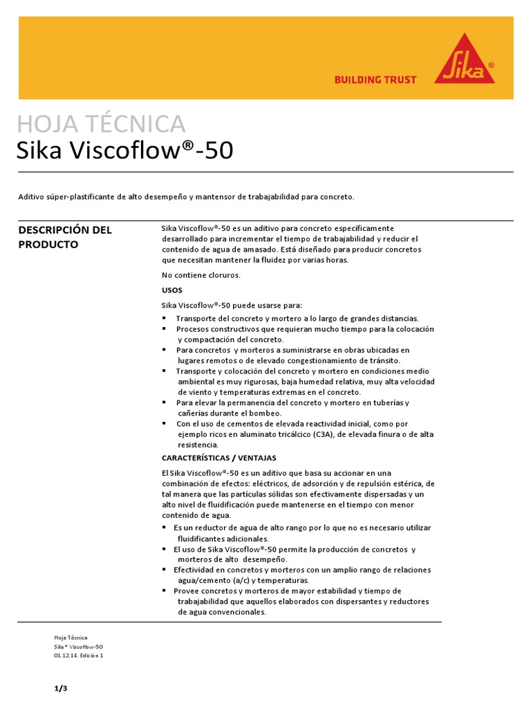 Sika Viscoflow | PDF | Hormigón | Cemento