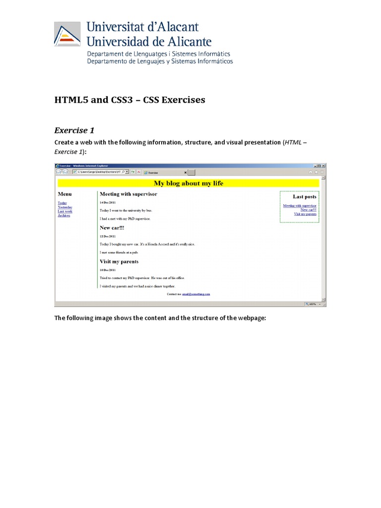 CSS Exercise PDF | PDF | Computers