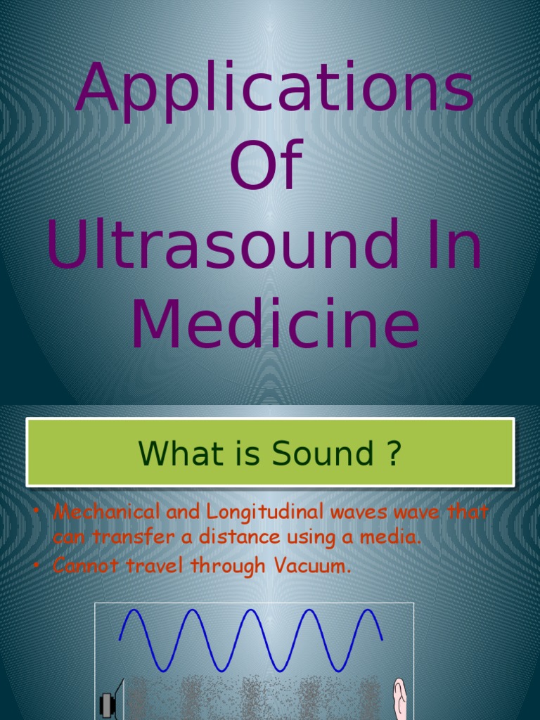 Applications of Ultra Sound | PDF | Ultrasound | Hertz