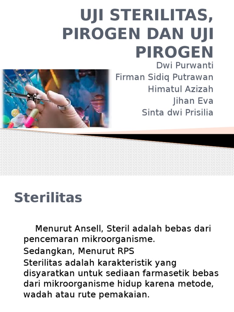 Uji Sterilitas, Pirogen Dan Uji Pirogen | PDF
