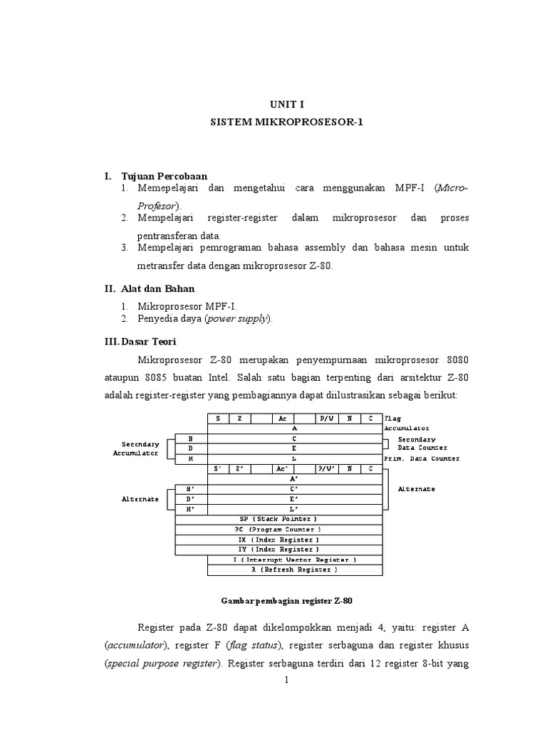 Praktikum Mikroprosesor Z80 | PDF | Teknologi & Rekayasa