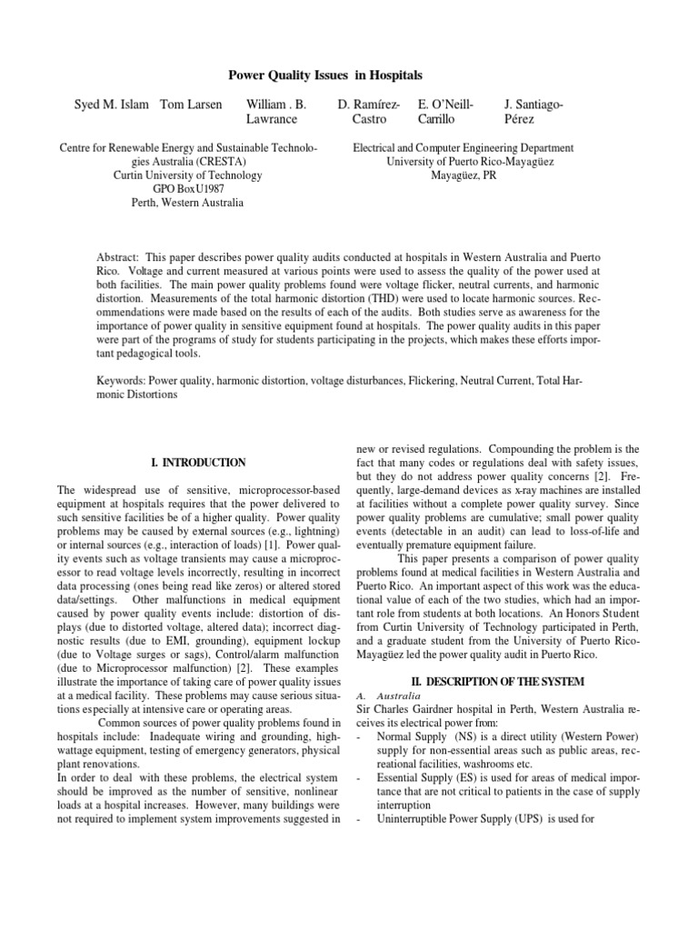013 Islam AUPEC'01paper Revised | PDF | Power Supply | Power Engineering