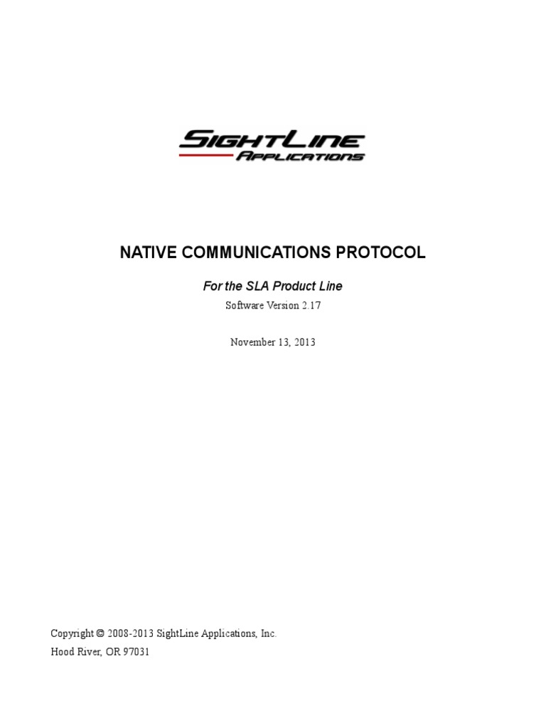 Sightline Video Protocol | PDF | Port (Computer Networking) | Network ...