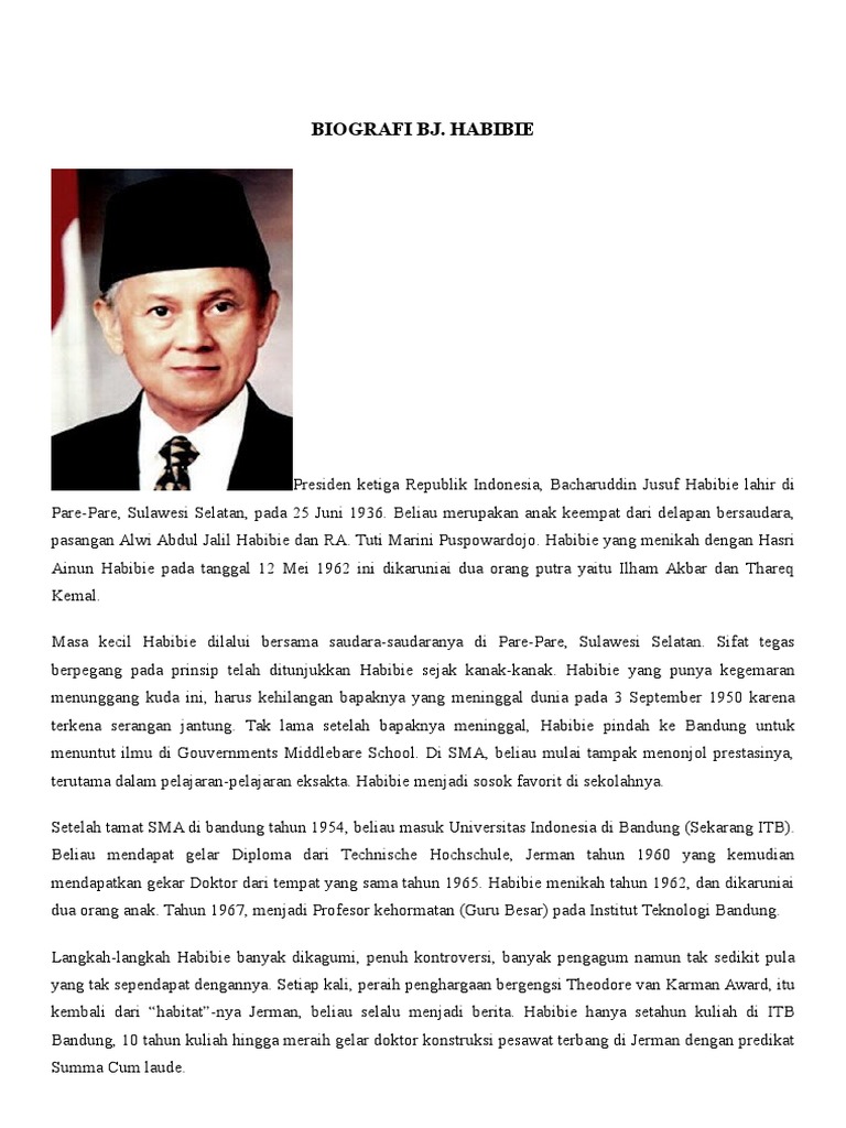 Biografi Bj. Habibie | PDF