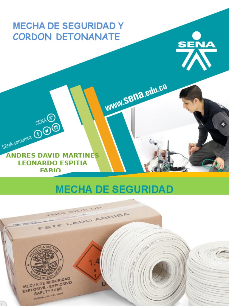 Mecha de Seguridad y Cordon Detonante | PDF | Material explosivo | Aluminio