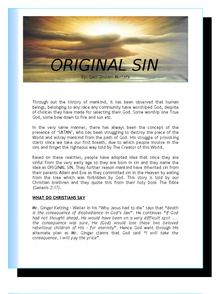 Original Sin | PDF | Original Sin | Sin