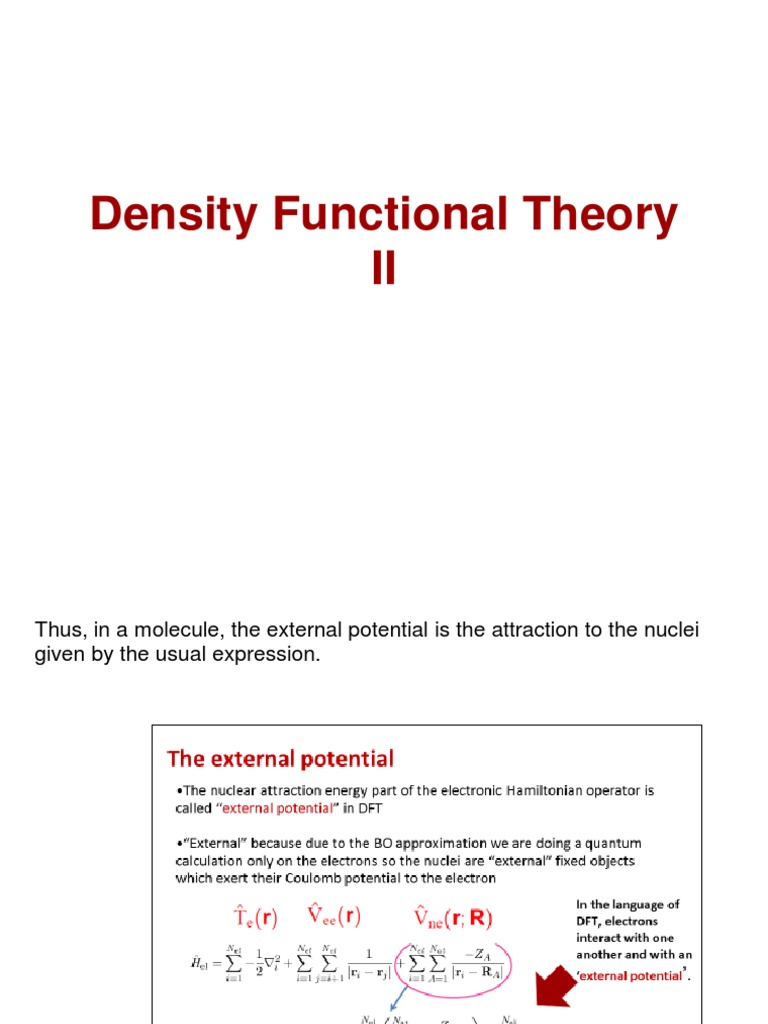 4_Density Functional Theory 2 | Density Functional Theory | Wave Function