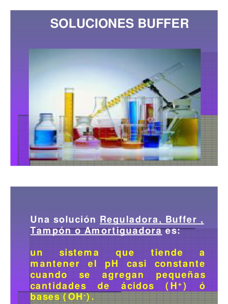 Soluciones Buffer PDF | PDF | Solución tampón | Ph