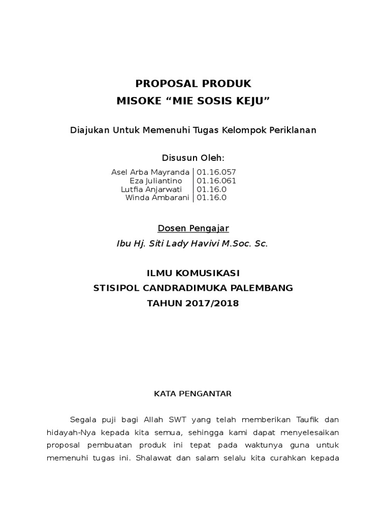 Proposal Iklan Produk | PDF