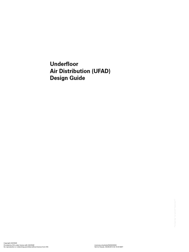Underfloor Air Distribution (UFAD) Design Guide | PDF | Hvac ...