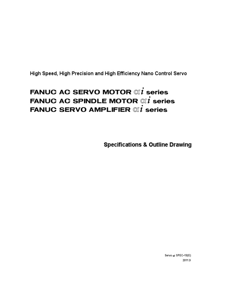 ALPHA I Servo Motors Specifications | PDF