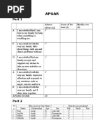 Family Apgar Part I | PDF | Born Again | Substance Abuse