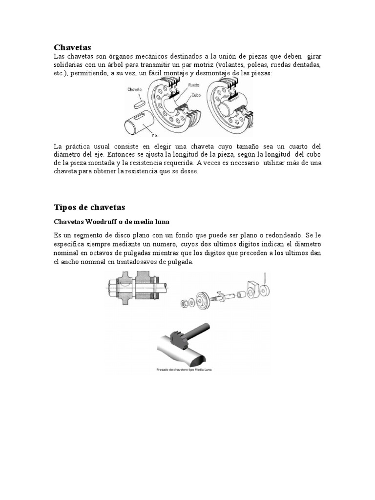 CHAVETAS | PDF | Engranaje | Eje