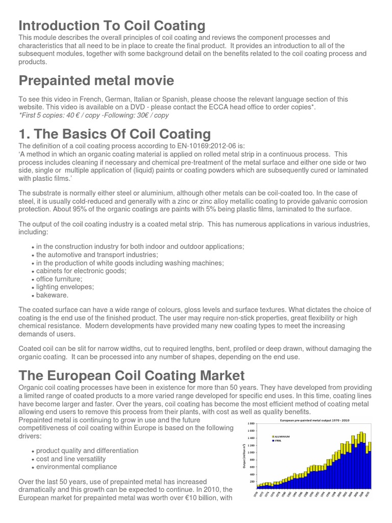 Introduction To Coil Coating | PDF | Paint | Waste
