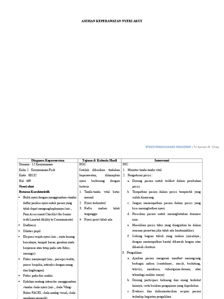 Nyeri Akut (Tri Apriani.m) | PDF