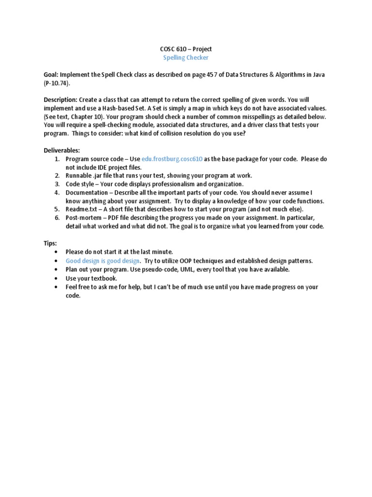 Project Spelling Checker | PDF | Information Technology Management ...