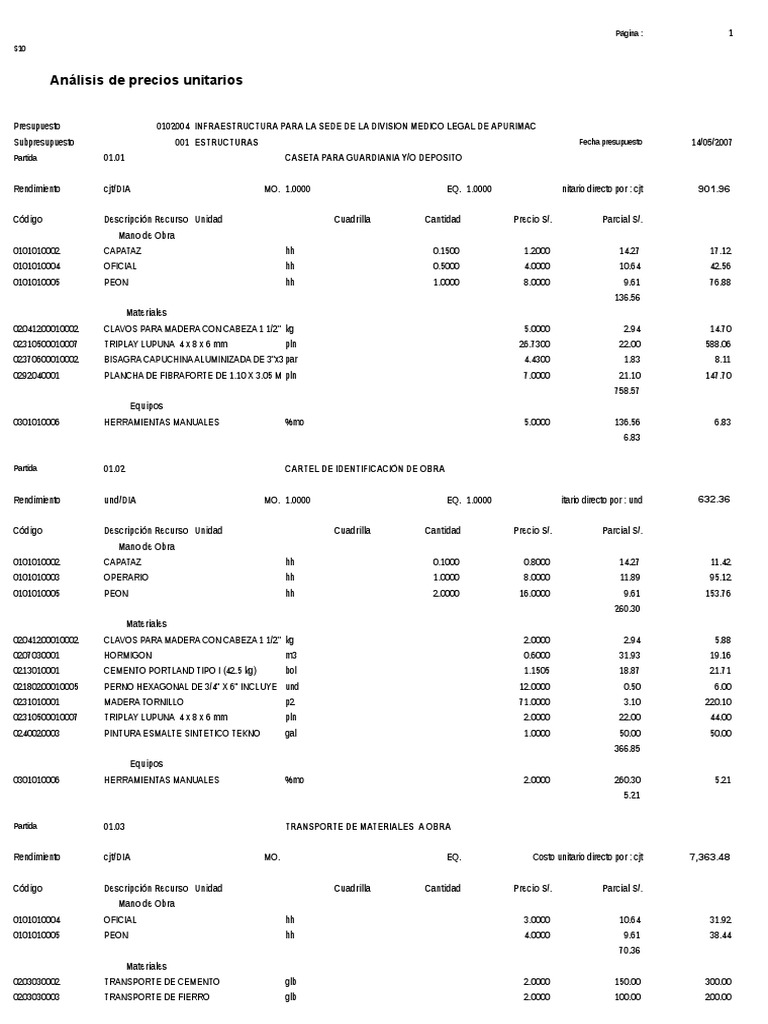 Acu Estructuras | PDF