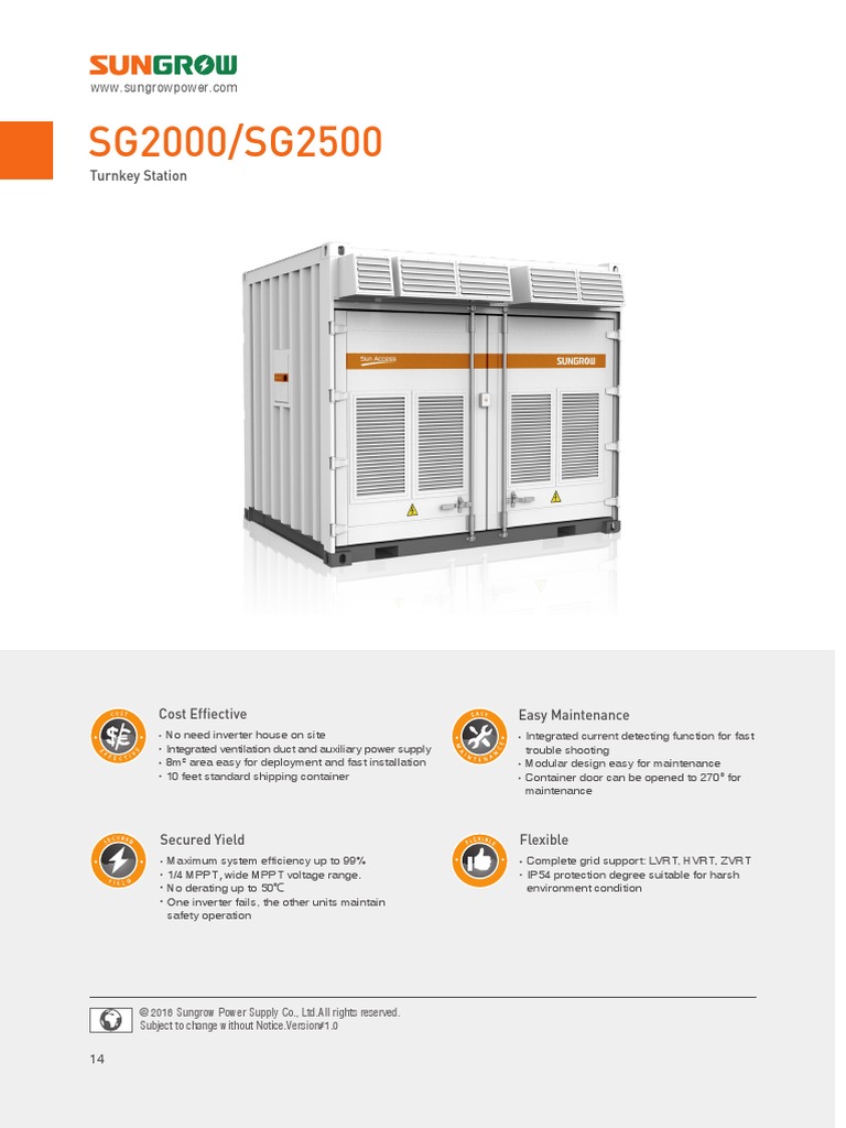 SG2000/SG2500 Inverter Specifications | PDF | Power Inverter | Power Supply