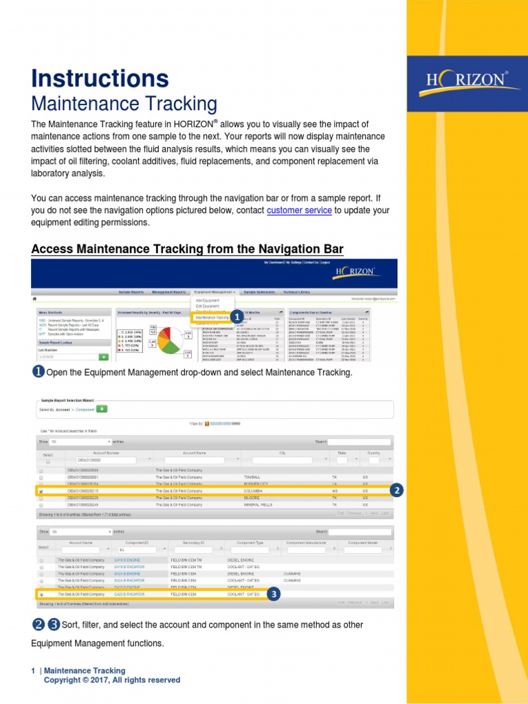 Instructions: Maintenance Tracking | PDF | Computing | Computing And ...