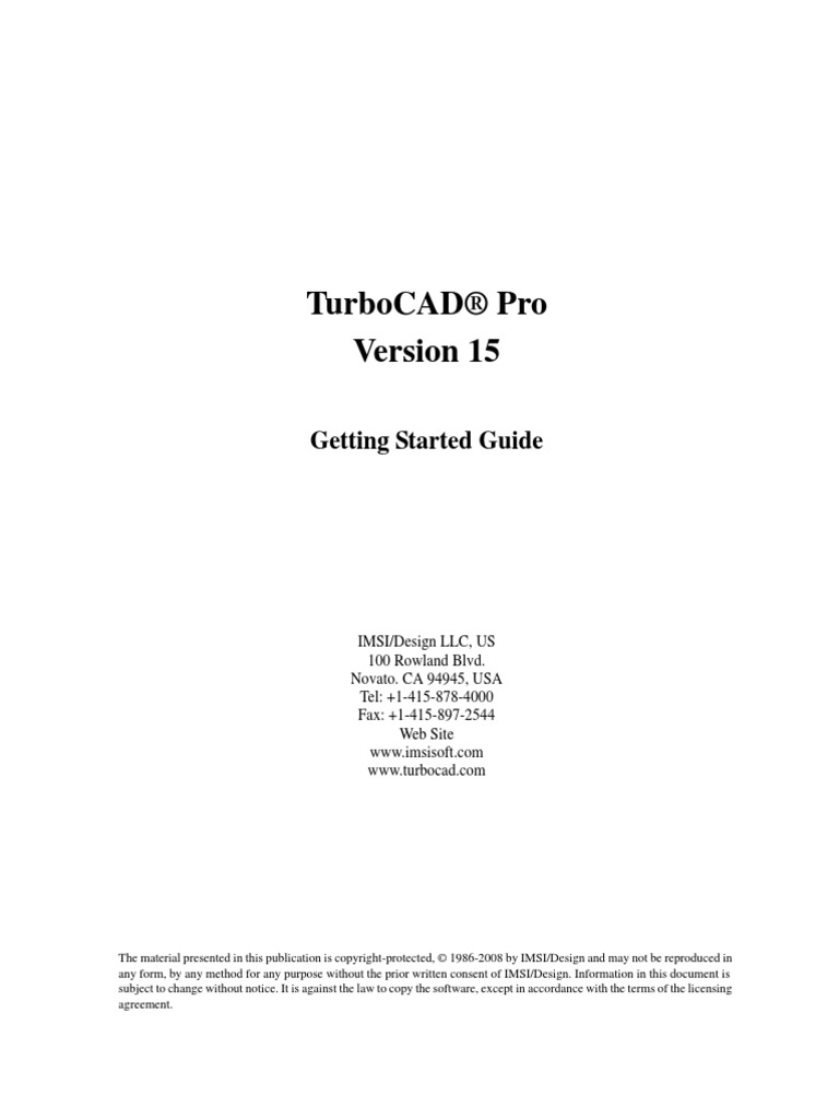 TurboCAD Pro 15 Getting Started Guide PDF | PDF | Icon (Computing ...
