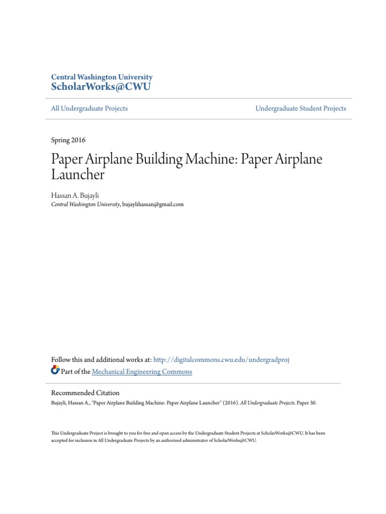 Paper Airplane Building Machine Paper Airplane Launcher | PDF | Flight ...
