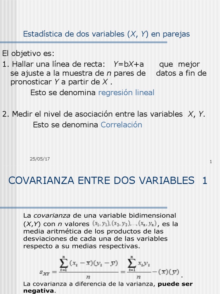 Clase 06 Estadistica | PDF | Covarianza | Correlación y dependencia