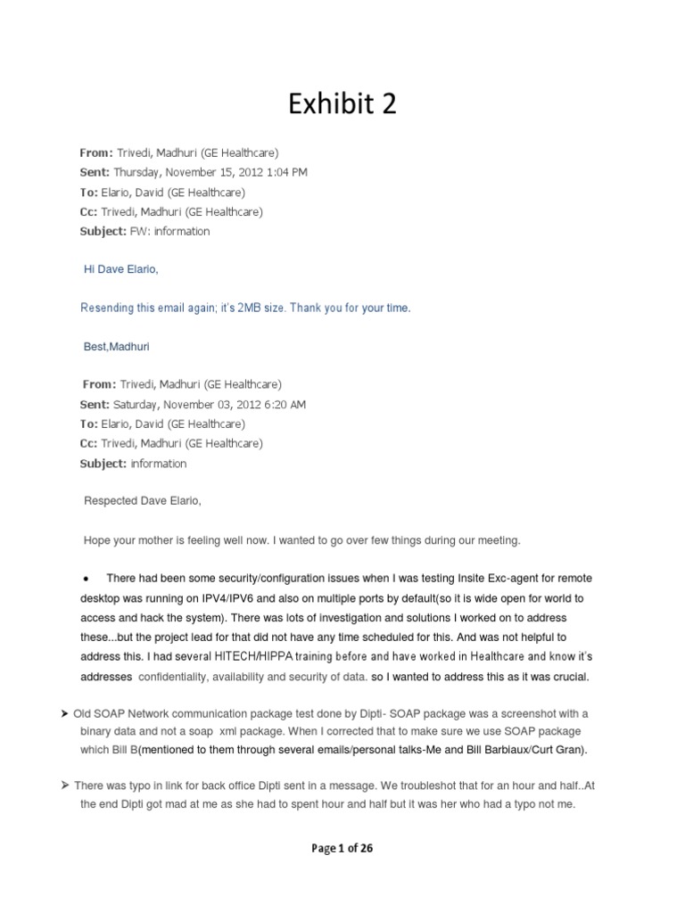 Email To General Manager Dave Elario | PDF | Email | Databases