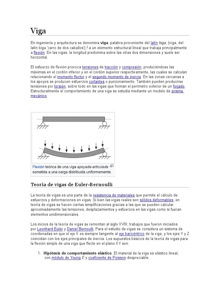 Vigas Info | PDF | Doblar | Mecanica clasica