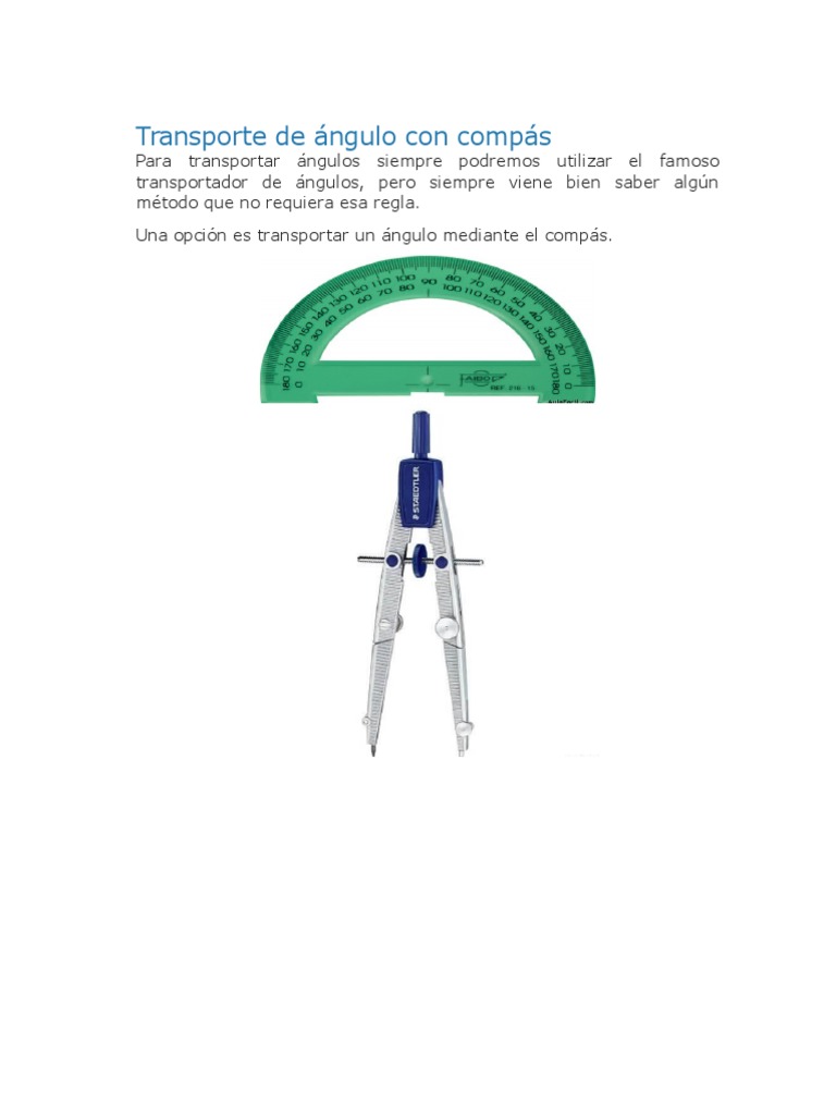 Transporte de Ángulo Con Compás | PDF