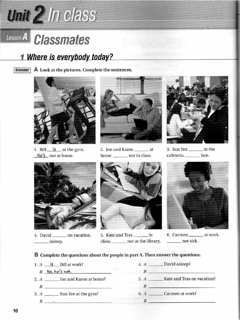 Workbook Unit 2 | PDF