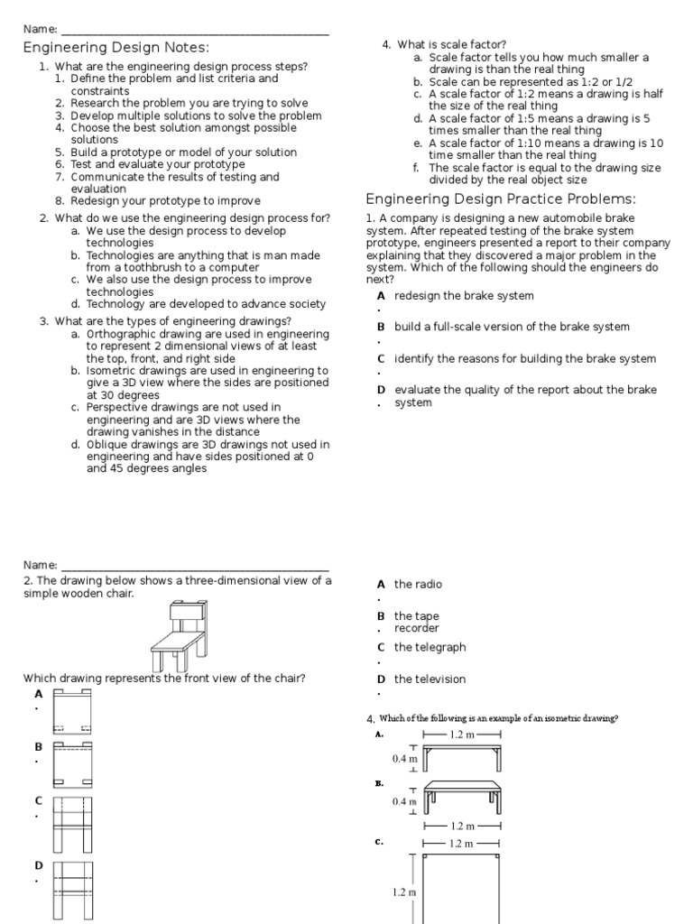 Engineering Design Mcas Review | PDF | Engineering Design Process ...