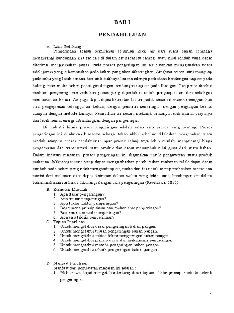 Teknik Pengeringan | PDF