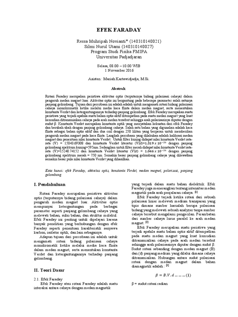 Efek Faraday | PDF