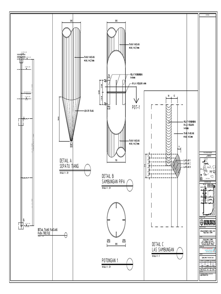 Detail Struktur Tiang Pancang Baja | PDF