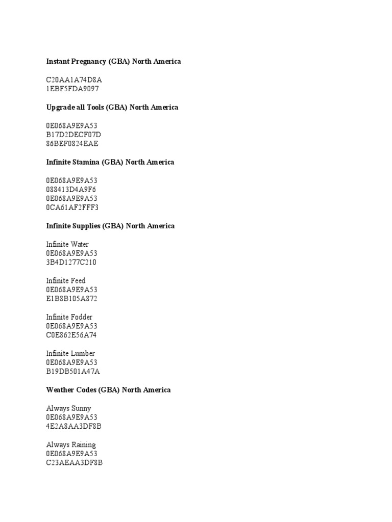 Gameshark Codes That Works | PDF