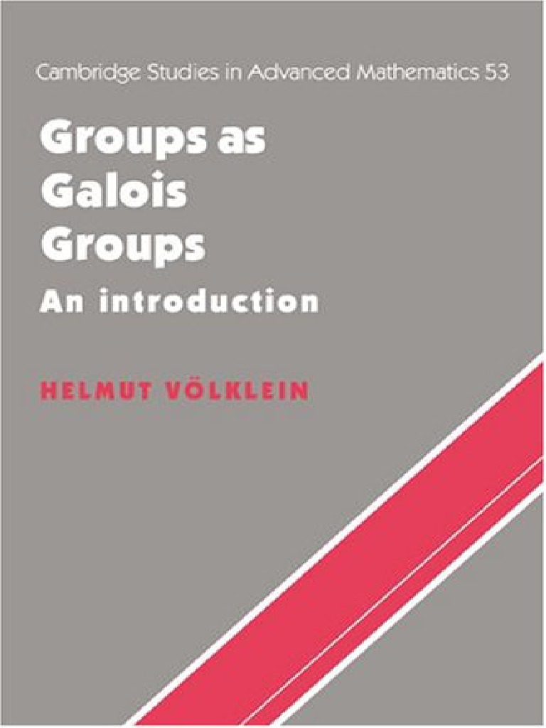 Groups As Galois Groups - An Introduction | PDF | Field (Mathematics) | Group (Mathematics)