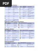 SAP Standard Toolbar Buttons: Button Keyboard Shortcut Description | PDF | Keyboard Shortcut ...