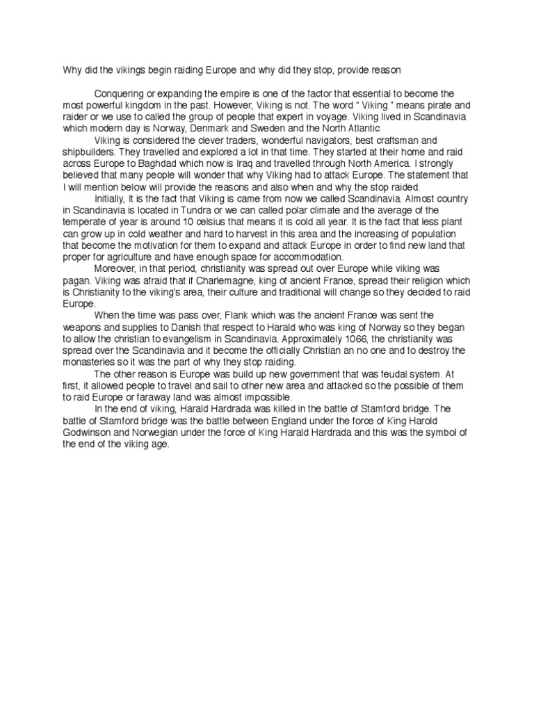Essay Viking | Download Free PDF | Vikings | Scandinavia