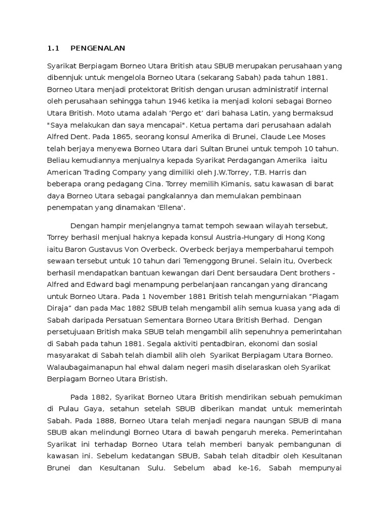 Pembangunan SBUB Di Sabah | PDF | Perjalanan | Sejarah