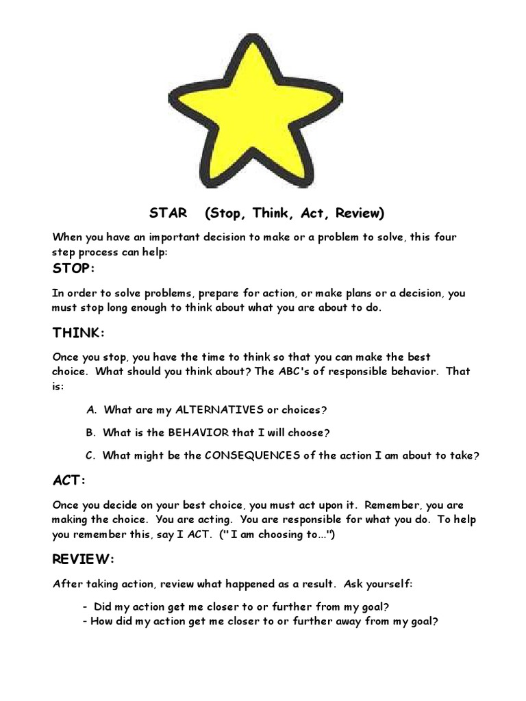 Stop, Think, Act, Review PDF de Revizuit | PDF