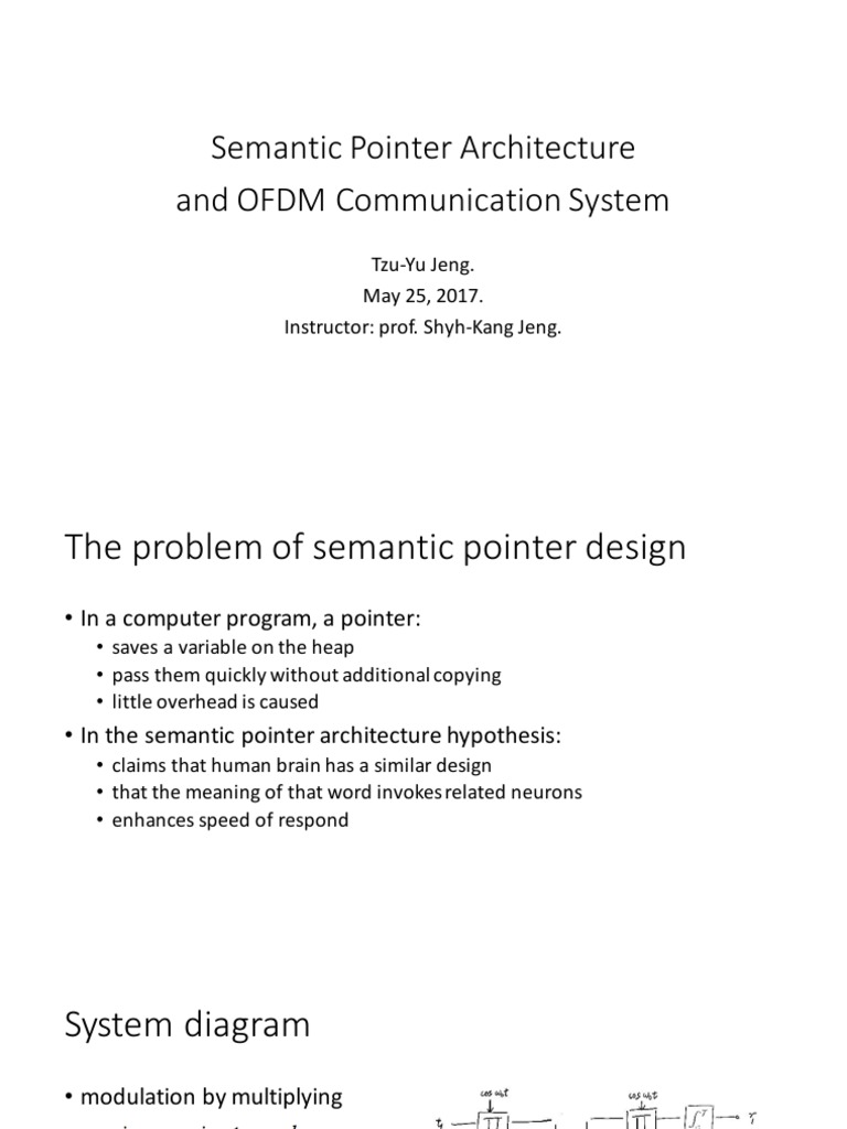 Semantic Pointer Architecture and OFDM Communication System: Tzu-Yu ...