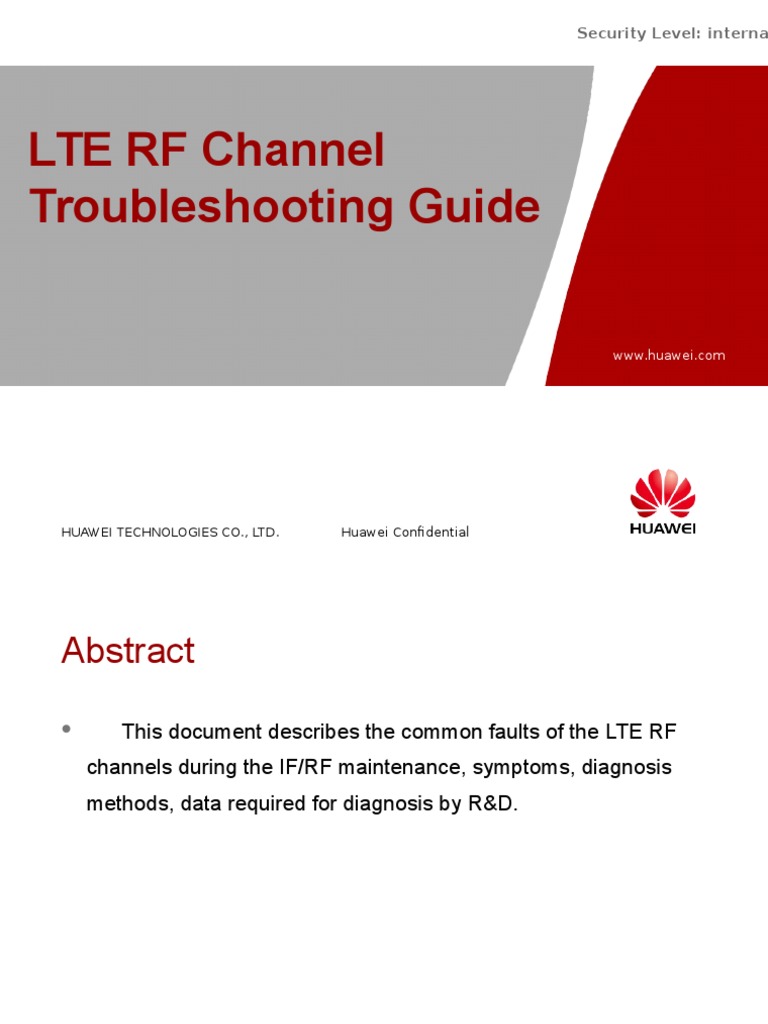 LTE RF Channel Troubleshooting Guide - v1.1 | Download Free PDF | Electromagnetic Interference ...