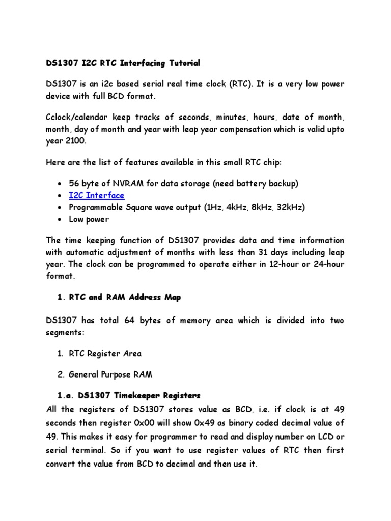 Ds1307 Interfacing | PDF | Digital Electronics | Computer Data