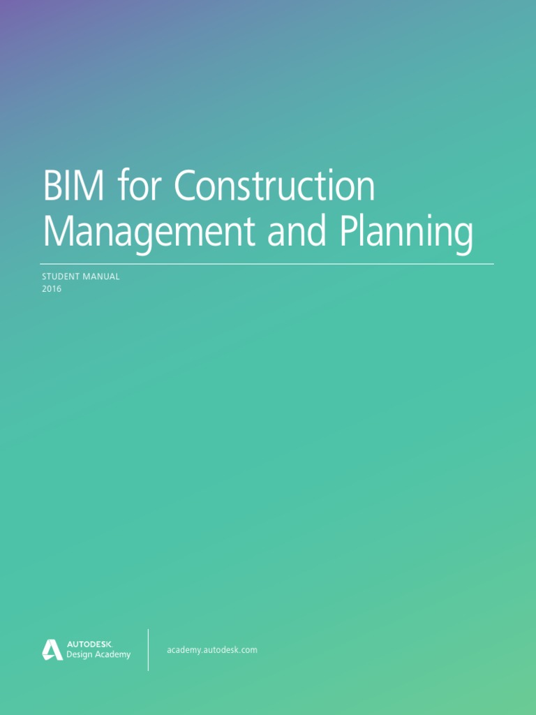 BIM For Construction MGT and Planning - Student Manual PDF | PDF ...