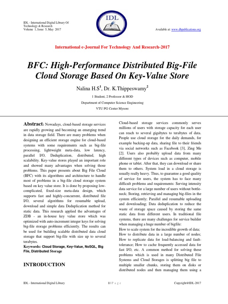 BFC: High-Performance Distributed Big-File Cloud Storage Based On Key ...