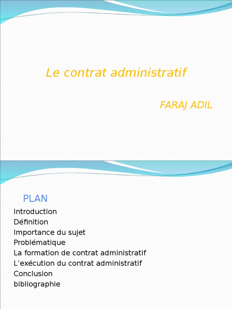 Contrat Administratif | PDF | Appel d'offres | Informations ...