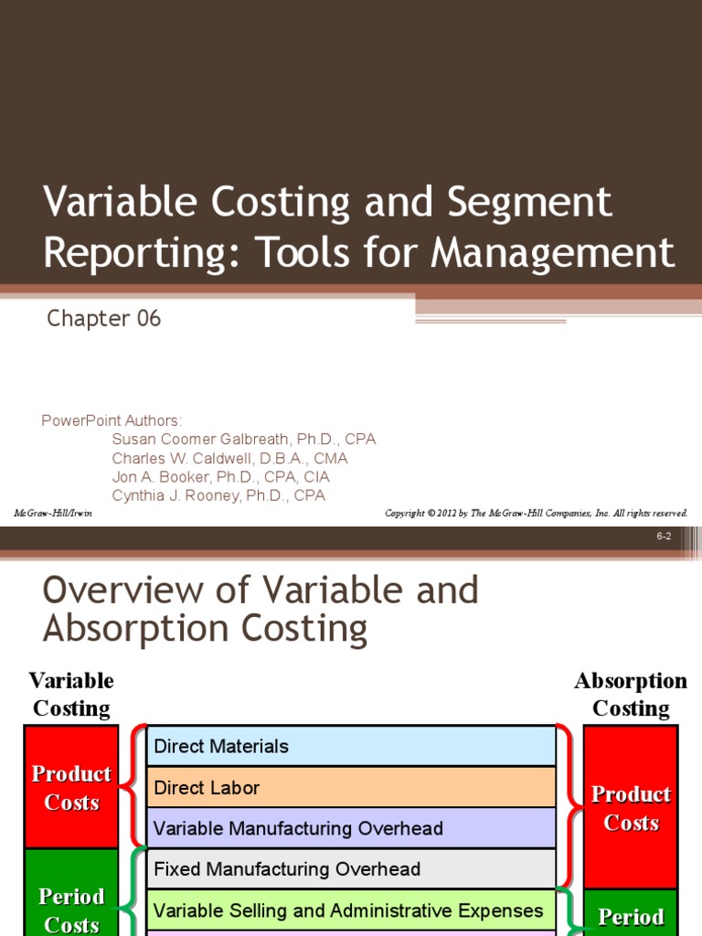 Variable Costing and Segment Reporting Tools For Manageme | PDF | Financial Accounting ...